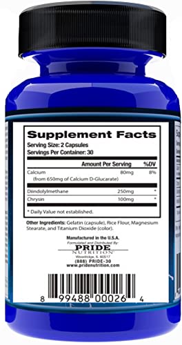 Estrogen Blocker for Men & Hormone Balance for Women- E-Block- Natural PCT Aromatase Inhibitor Anti Estrogen Acne Support Formula Post Cycle Therapy Supplement Plus DIM, Calcium-d-glucarate, Chrysin