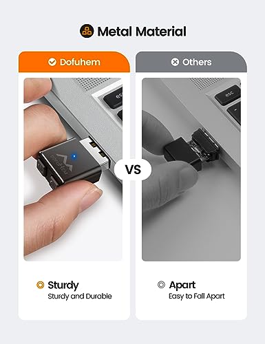 Dofuhem Metal Mini Mouse Mover with 2 Buttons Undetectable Tiny Mouse Jiggler with ON/Off Switch 3 Jiggle Modes Automatically Simulates Mouse Movement for Computer Awakening