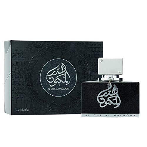 Al Dur Al Maknoon Silver for Men EDP - 100 ML (3.4 oz) I Fresh Light Leather With Fruity Accents I Leathery,Musky,Slightly Smoky with a pleasant aura I Suitable for any Occasion I by Lattafa