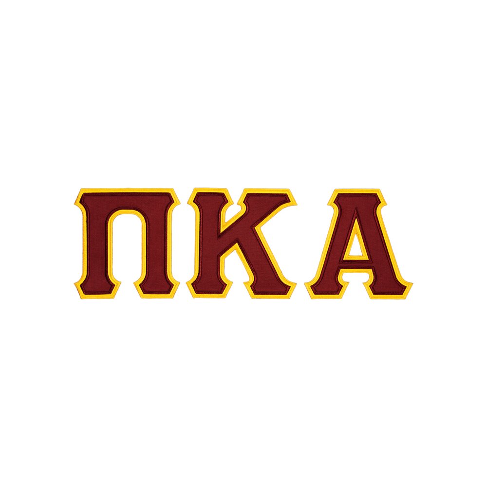 Pi Kappa Alpha Twill Letter Hoody SPT Grey Large