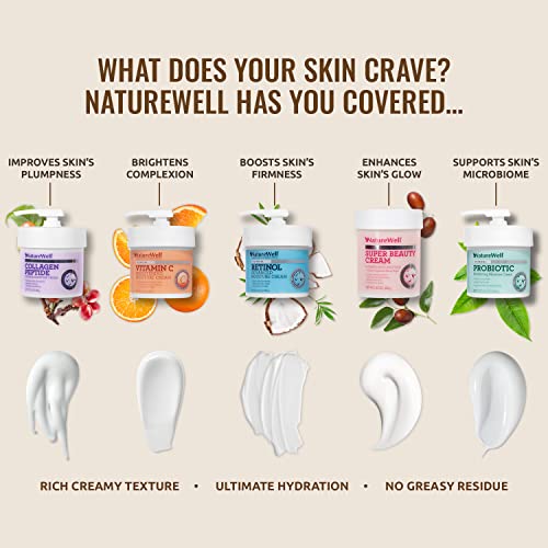 NATURE WELL Vitamin C Brightening Moisture Cream for Face, Body, & Hands, Visibly Enhances Skin Tone, Helps Improve Overall Texture & Provides Lasting Hydration (Vitamin C 1.0 2-Pack)