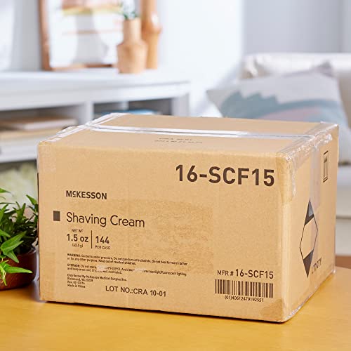 McKesson Foamy Shaving Cream, Shave Cream for Men and Women, Lavender Scent, 1.5 oz, 144 Count