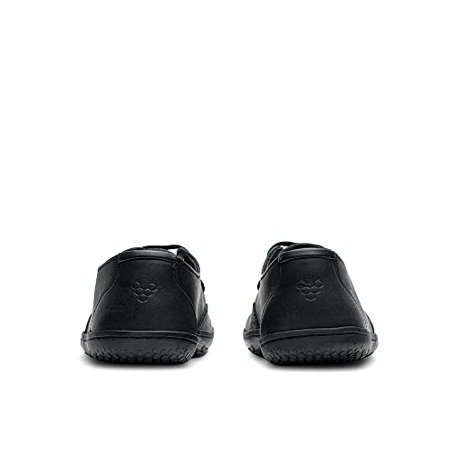 Vivobarefoot Ra III, Mens Leather Barefoot Oxford Lace Up Shoe Obsidian