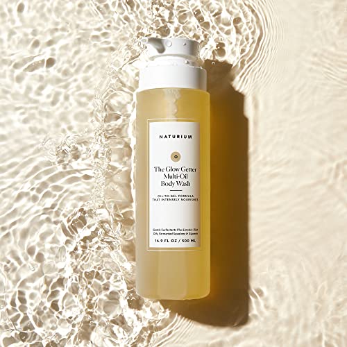 Naturium The Glow Getter Multi-Oil Hydrating Body Wash, Gentle Cleanser, 16.9 oz