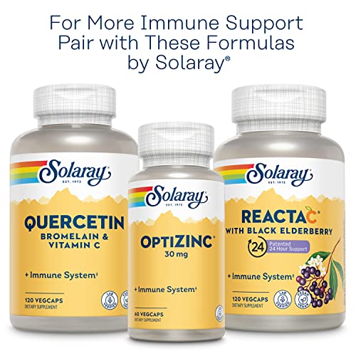 SOLARAY L-Lysine Monolaurin Immune Support Supplement, 1:1 Ratio for Immune System Function, Skin and Gut Health Support, 500 mg Each, 60-Day Money Back Guarantee, 30 Servings, 60 VegCaps