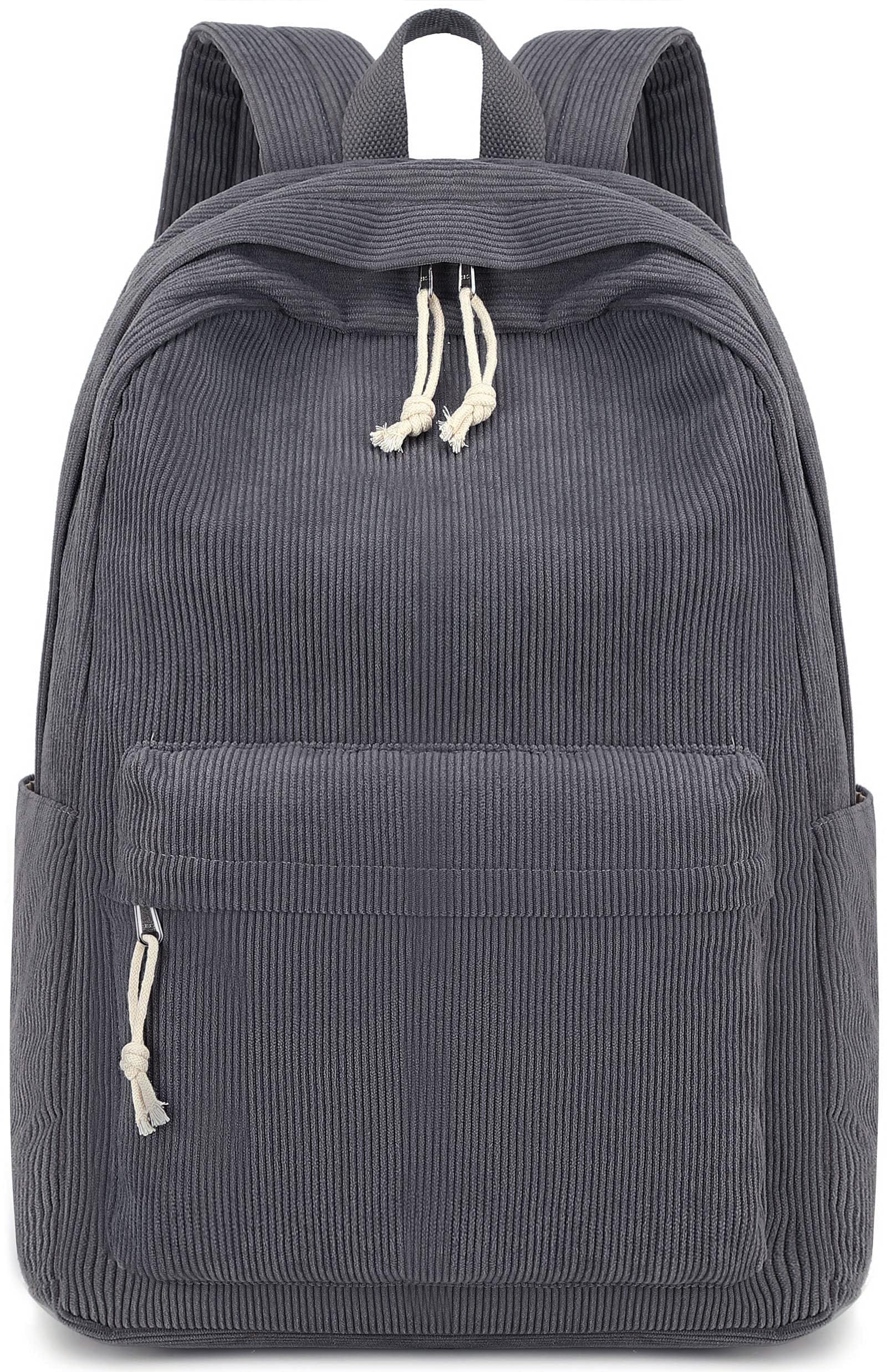 School Backpack for Teens Large Corduroy Bookbag Lightweight 17 inch Laptop Bag for Girls Boys Casual High School College