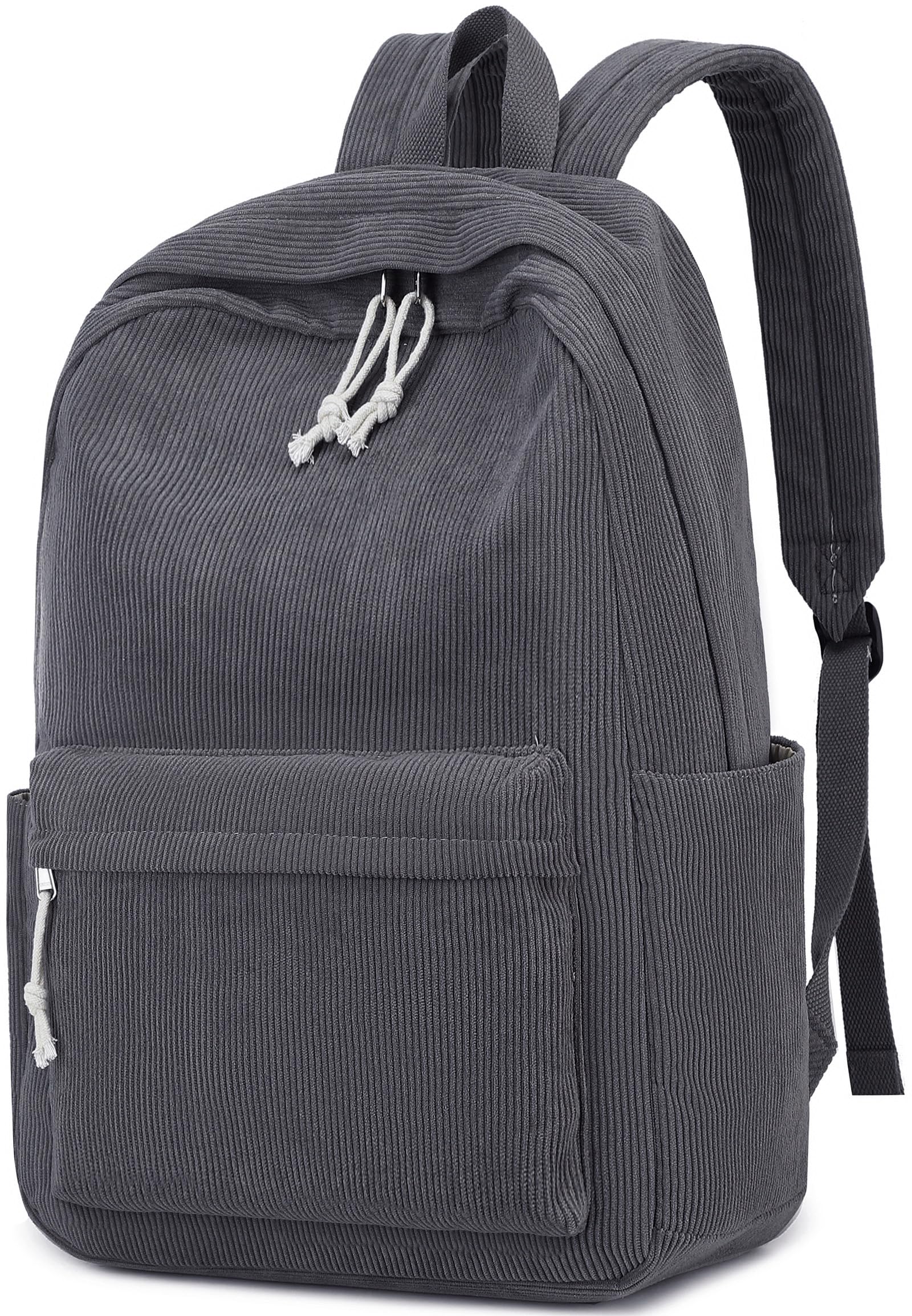 School Backpack for Teens Large Corduroy Bookbag Lightweight 17 inch Laptop Bag for Girls Boys Casual High School College