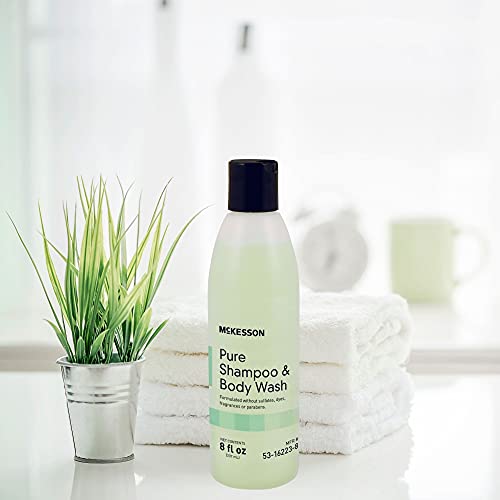 McKesson Pure Shampoo and Body Wash, Sulfates, Dyes, Fragrance and Parabens Free, Unscented, 8 oz, 1 Count