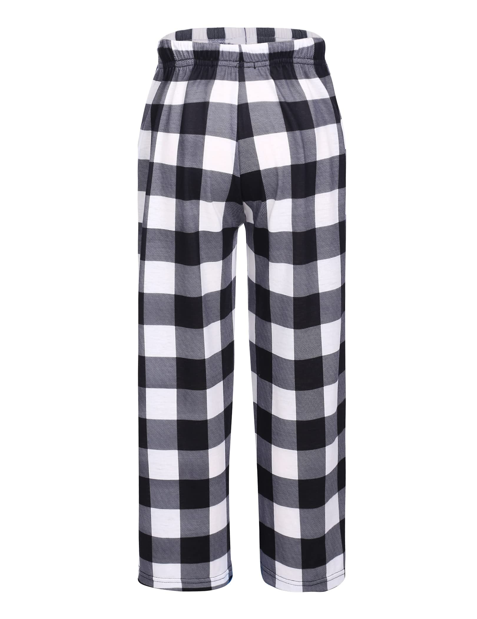Ekouaer Boys Pajama Pants Long Sleep Pants Soft Elastic Waist Pajama Bottoms Plaid Lounge Pants with 2 Pockets