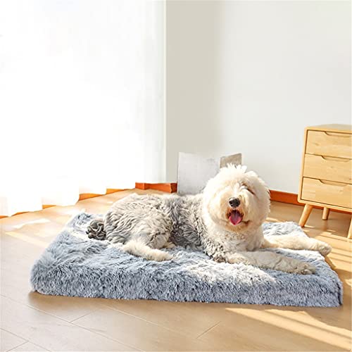BaRdzo Plush Foam Dog Bed Rectangular Cat Dog Mats/Removable Cover Pet Mattress Cushion for Small Large Dogs (Color : D, Size : XL-100x60x10cm)