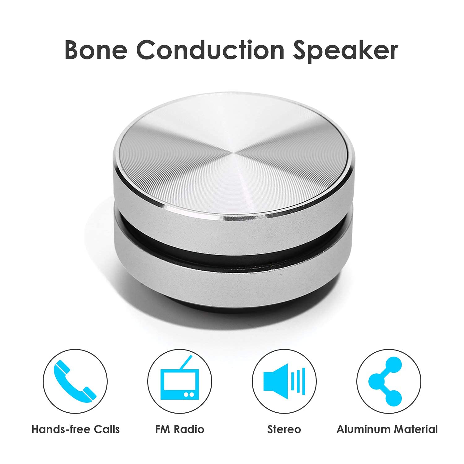 Vapeonly Humbird Speaker Bluetooth 2.0 Portable Wireless Bone Conduction Speaker Black 1 Year Warranty Modern Style