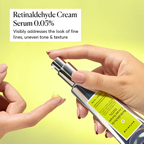 Naturium Retinaldehyde Cream Serum 0.05%, Advanced Anti-Aging & Smoothing Treatment, Face & Skin Care, 1.7 oz