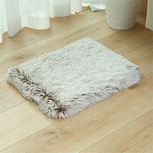 BaRdzo Plush Foam Dog Bed Rectangular Cat Dog Mats/Removable Cover Pet Mattress Cushion for Small Large Dogs (Color : D, Size : XL-100x60x10cm)