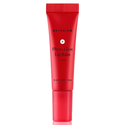 Naturium Phyto-Glow Lip Balm, Hydrating Lip Care with a Glossy Finish, 0.34 oz (Lychee)