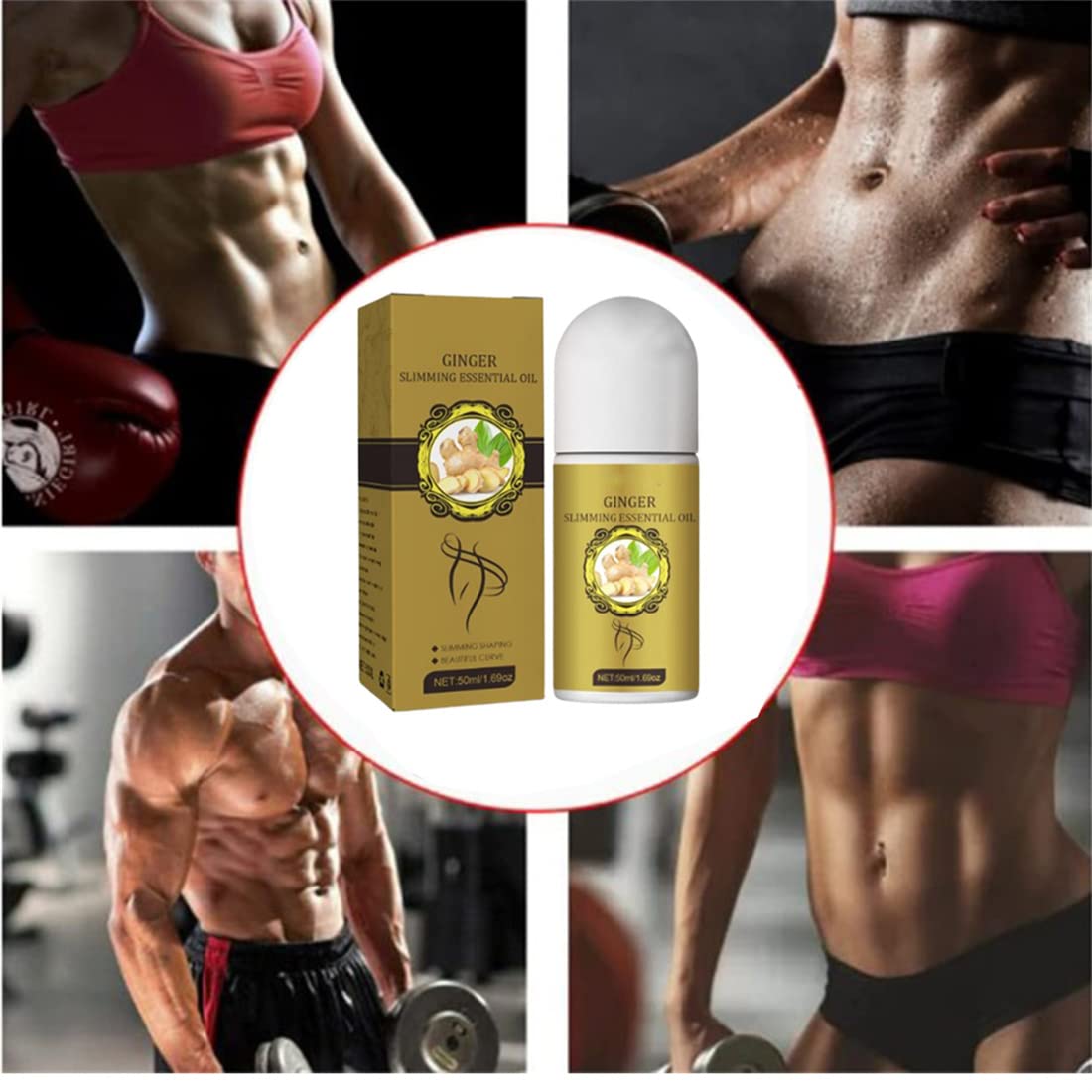 Pacx Gynecomastia Firming Ginger Roller, Gynecomastia Tightening Ginger Cream, Natural Tightening Ginger Cream Make Chest Shape Tough and Strong, Effectively Shrinks Men Chest Tightening (2pc)