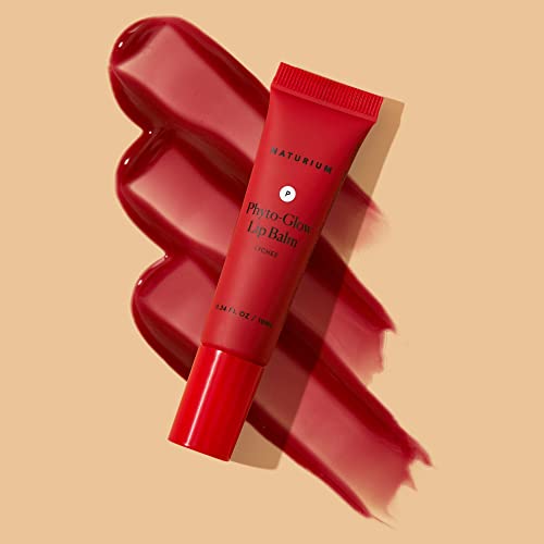 Naturium Phyto-Glow Lip Balm, Hydrating Lip Care with a Glossy Finish, 0.34 oz (Lychee)