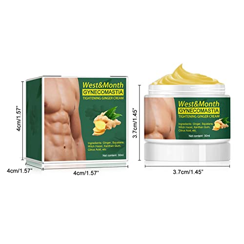 Gynecomastia Tightening Ginger Cream 30ML - Breast Firming Cream Down Cellulite For A Better Physique Make Them Firmer