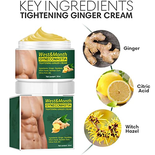 Gynecomastia Tightening Ginger Cream 30ML - Breast Firming Cream Down Cellulite For A Better Physique Make Them Firmer