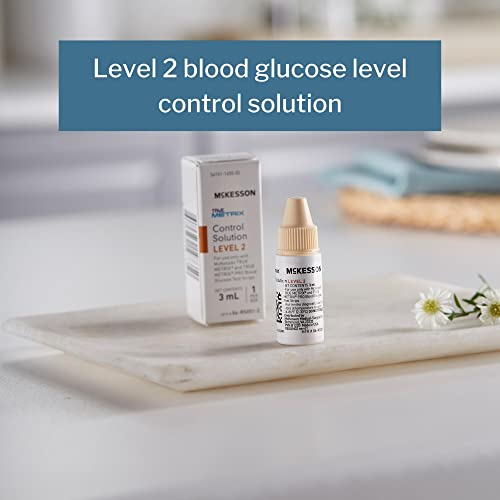 McKesson True METRIX Blood Glucose Testing Control Solution, Level 2, 3 mL Vial, 1 Count