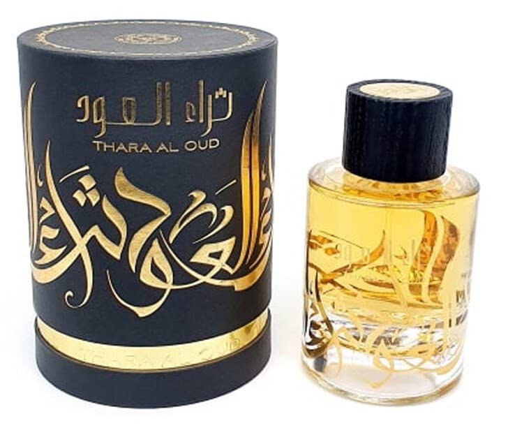 Thara Al Oud EDP - Eau de Perfume 100ml(3.4 oz) | Amber Wood, Vanilla, Cardamom, Oud Wood, Incense, Leather & Sandalwood | by Lattafa