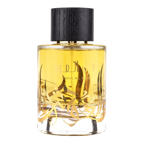 Thara Al Oud EDP - Eau de Perfume 100ml(3.4 oz) | Amber Wood, Vanilla, Cardamom, Oud Wood, Incense, Leather & Sandalwood | by Lattafa