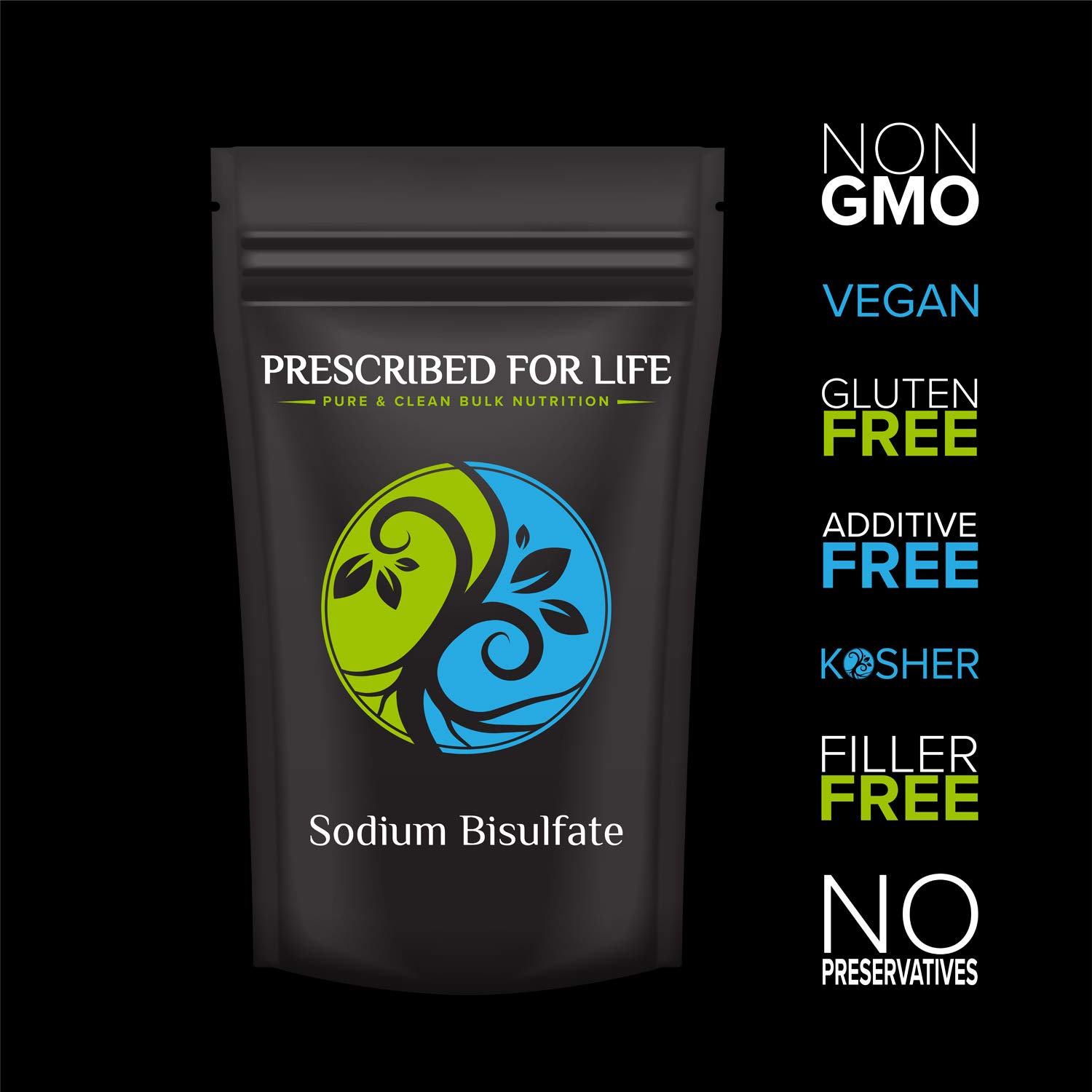 Prescribed for Life Sodium Bisulfate Powder | Natural Household Cleaner | pH Reducer for Pool and Spa | Pool pH Decreaser for Soil and Water | Sodium Hydrogen Sulfate, 4 oz (113 g)