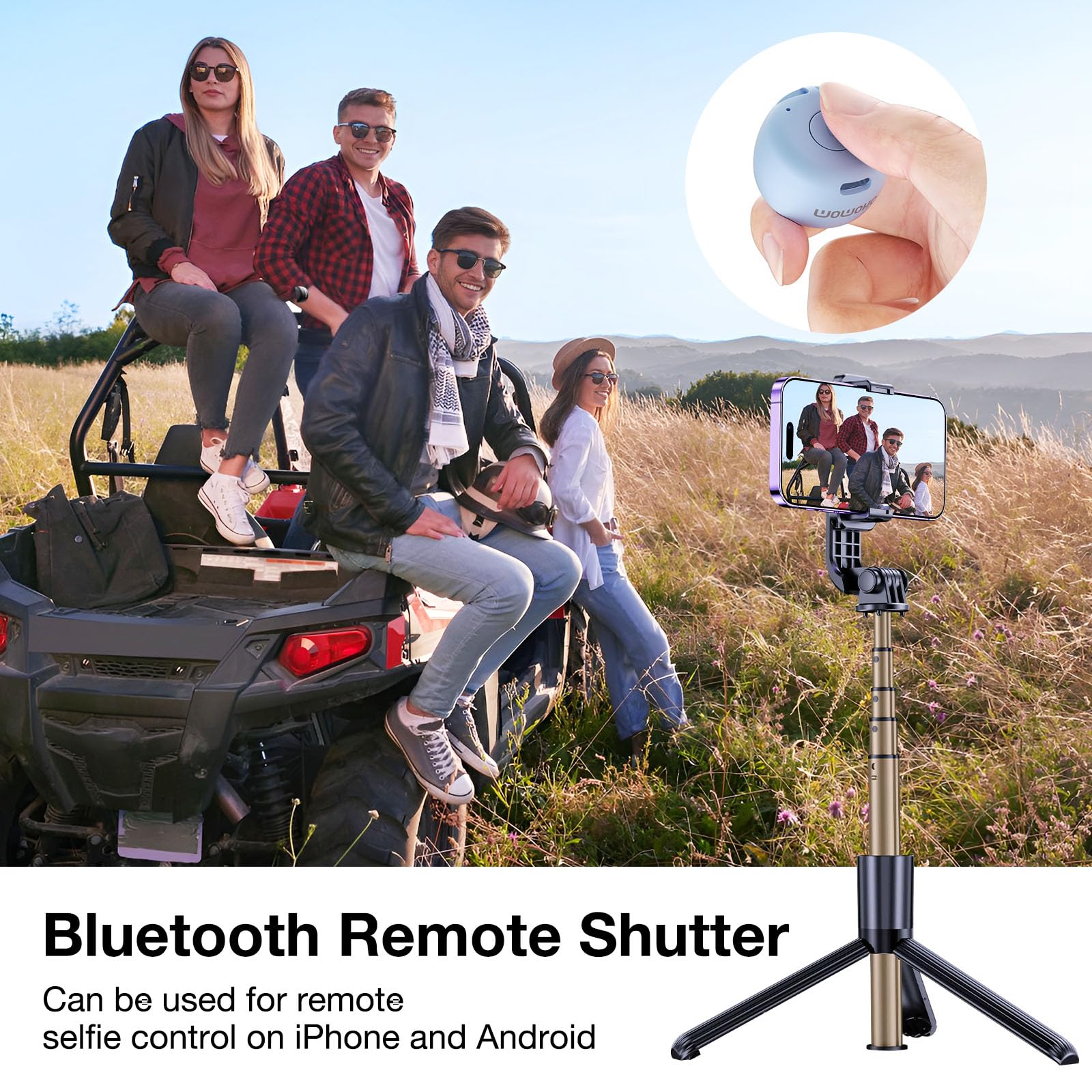 MOMOHO The Smallest Mini Bluetooth Speaker BTS0011 Wireless Small Bluetooth Speaker,Portable Speakers for Home/Outdoor/Travel/Party, Gift,Present (Blue)