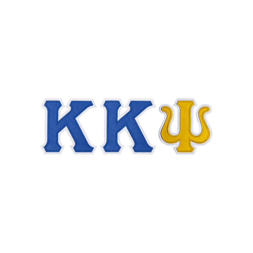 Kappa Kappa Psi Twill Letter Tee Black 1 Large