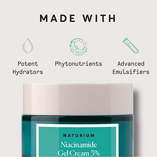 Naturium Niacinamide Gel Cream 5%, Face Moisturizer, Dark Spot Corrector, 1.7 oz