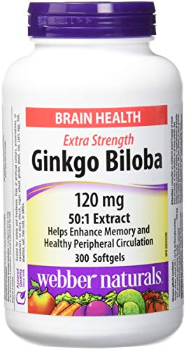 webber naturals Ginkgo Biloba 120mg 300 Softgels