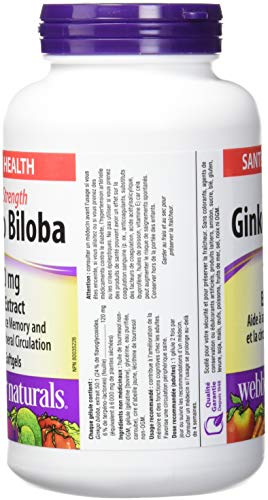 webber naturals Ginkgo Biloba 120mg 300 Softgels
