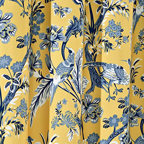Lush Decor Dolores Shower Curtain, 72" x 72", Yellow