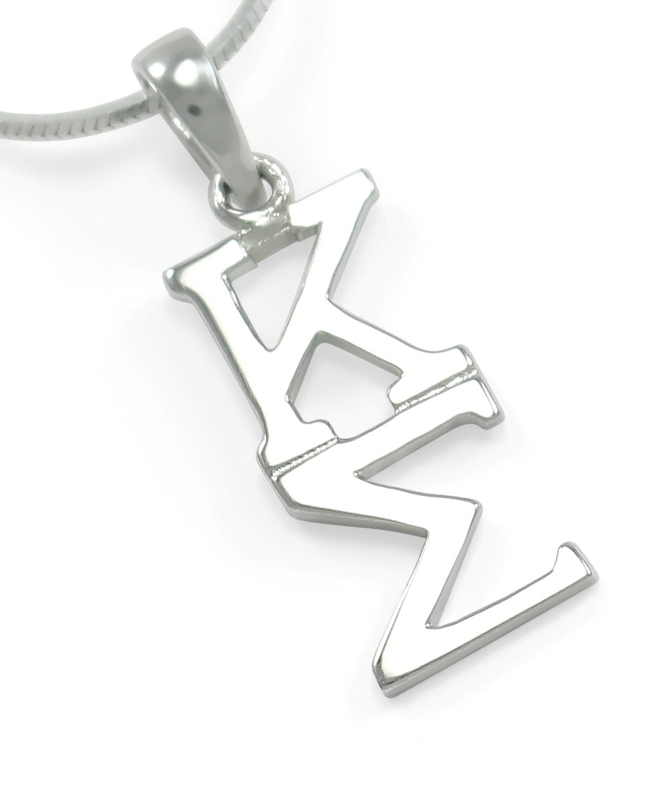 The Collegiate Standard Kappa Sigma Fraternity Classic Sterling Silver Lavaliere with 18in Chain