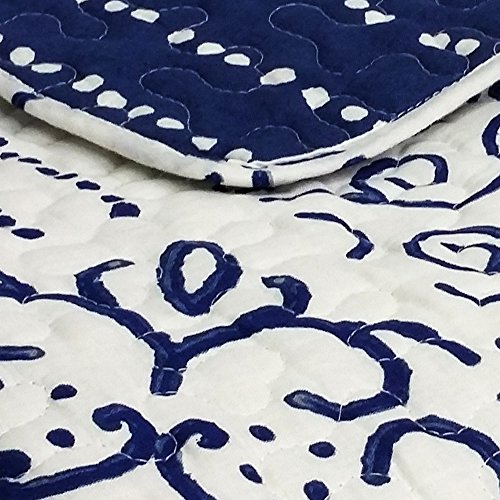 Lush Decor Monique Throw, 50 x 60-inch, Blue, 50 by 60