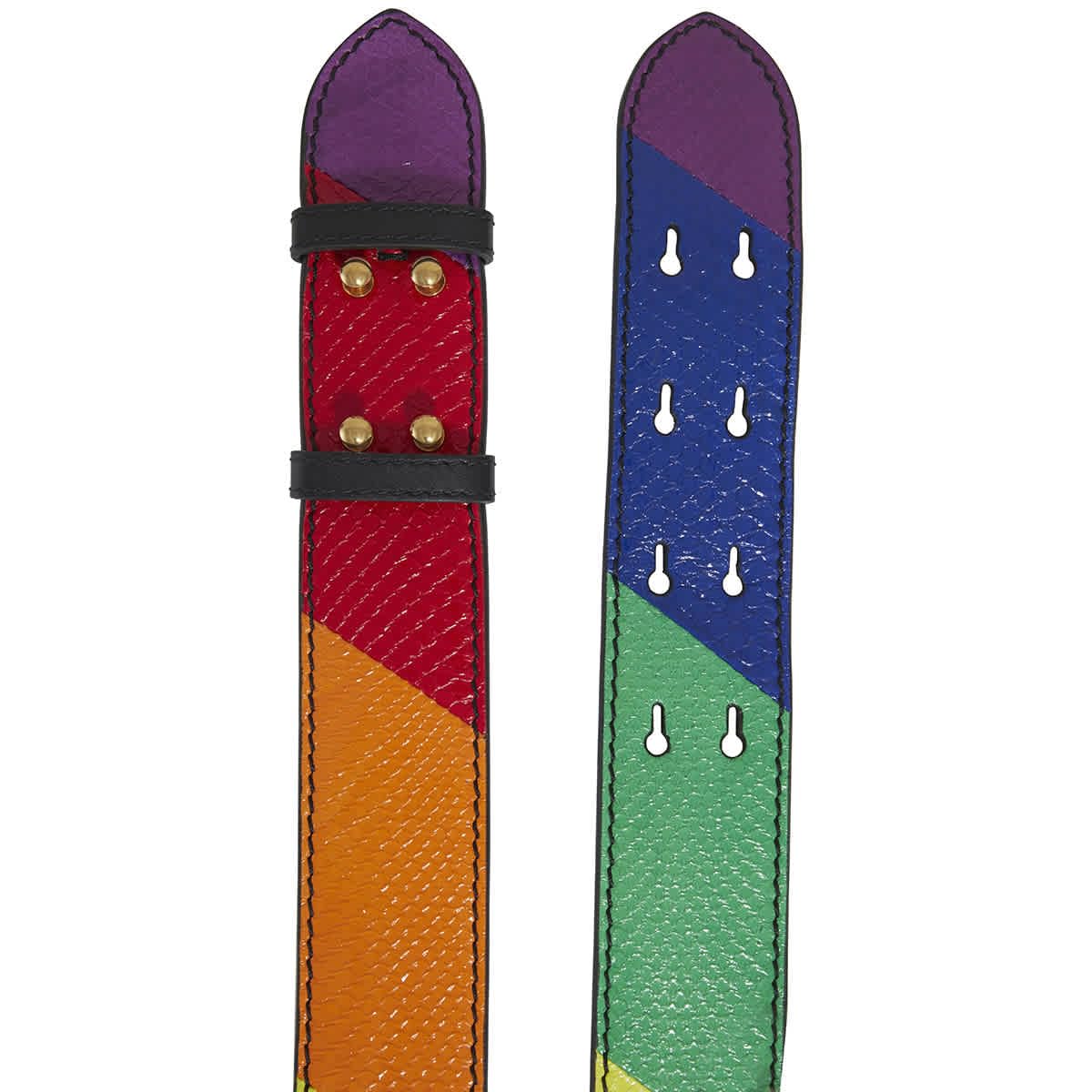 Burberry Ladies Rainbow Leather Belt Bag Strap