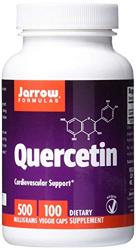 Jarrow Formulas Quercetin 500 mg - Supports Antioxidant Status, Cardiovascular Health & Immune Health - Dietary Supplement - 100 Servings (Veggie Caps) (Packaging May Vary)