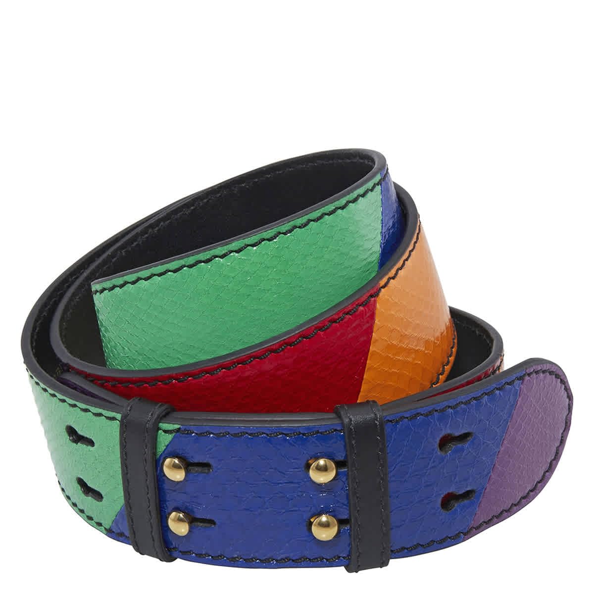 Burberry Ladies Rainbow Leather Belt Bag Strap