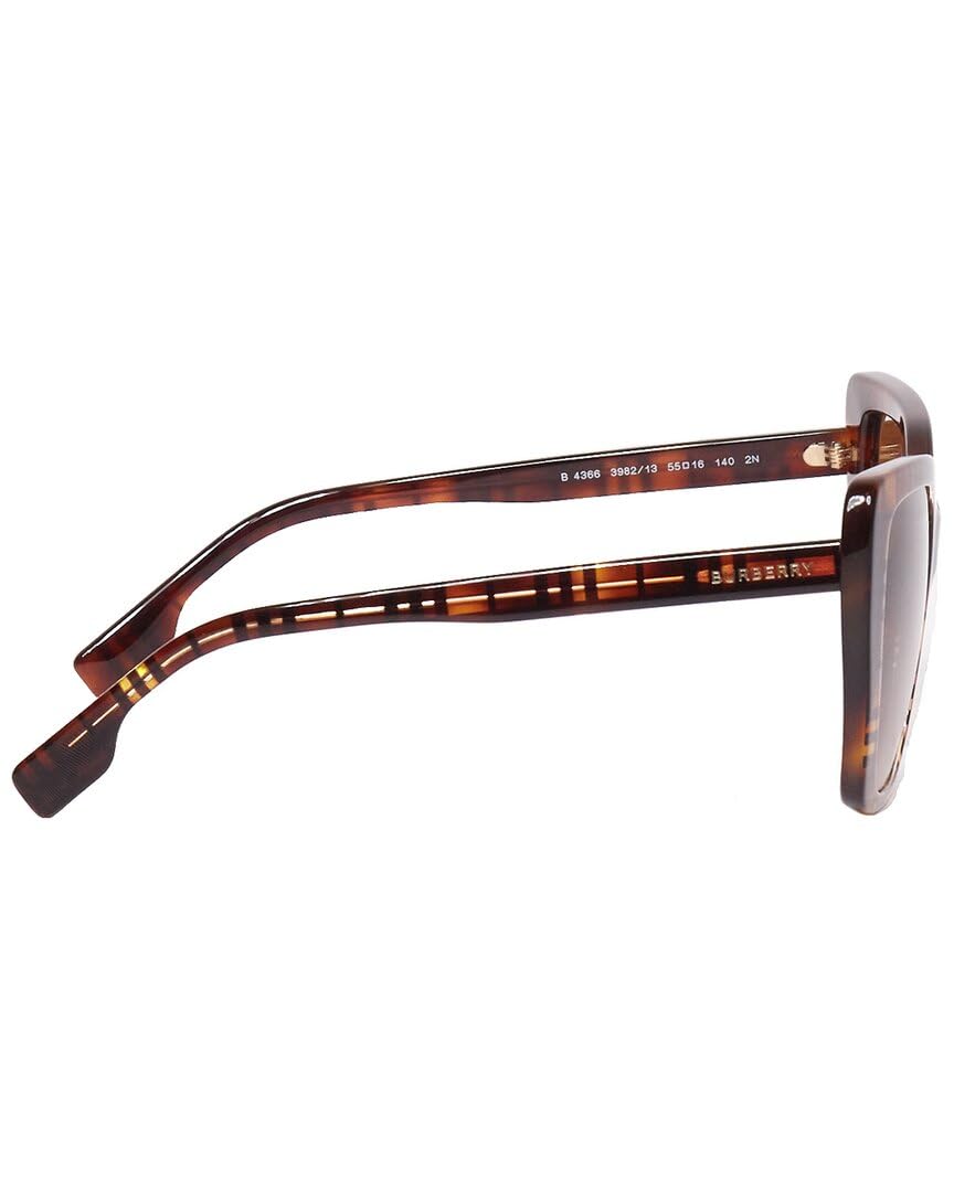 BURBERRY BE4366-398213 Sunglasses Top Check/Havana w/Brown Gradient 55mm