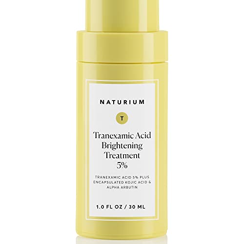 Naturium Multi-Bright Tranexamic Acid Treatment 5%, Brightening & Discoloration Skin Care Treatment, with Encapsulated Kojic Acid & Alpha Arbutin, 1 oz