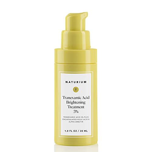 Naturium Multi-Bright Tranexamic Acid Treatment 5%, Brightening & Discoloration Skin Care Treatment, with Encapsulated Kojic Acid & Alpha Arbutin, 1 oz
