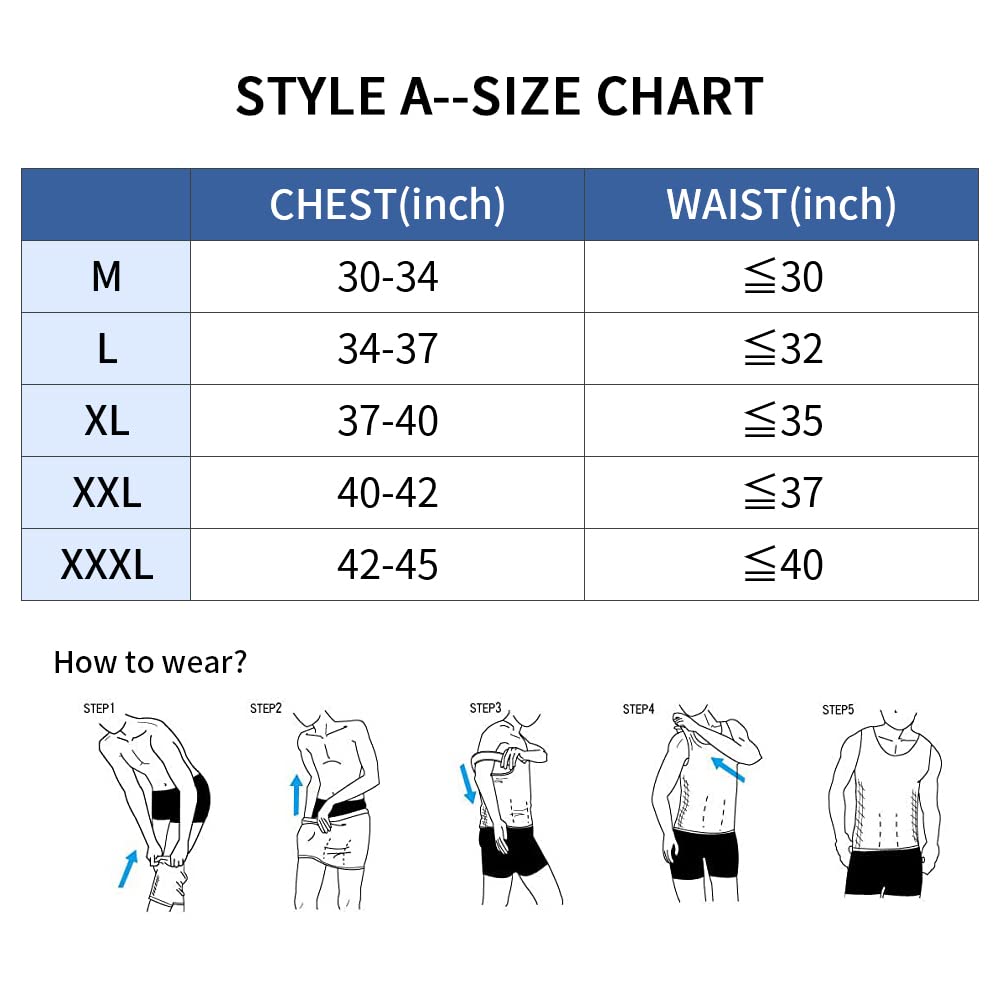 GSKS Mens Body Shaper Compression Tank Top Slimming Shapewear Abdomen Undershirts
