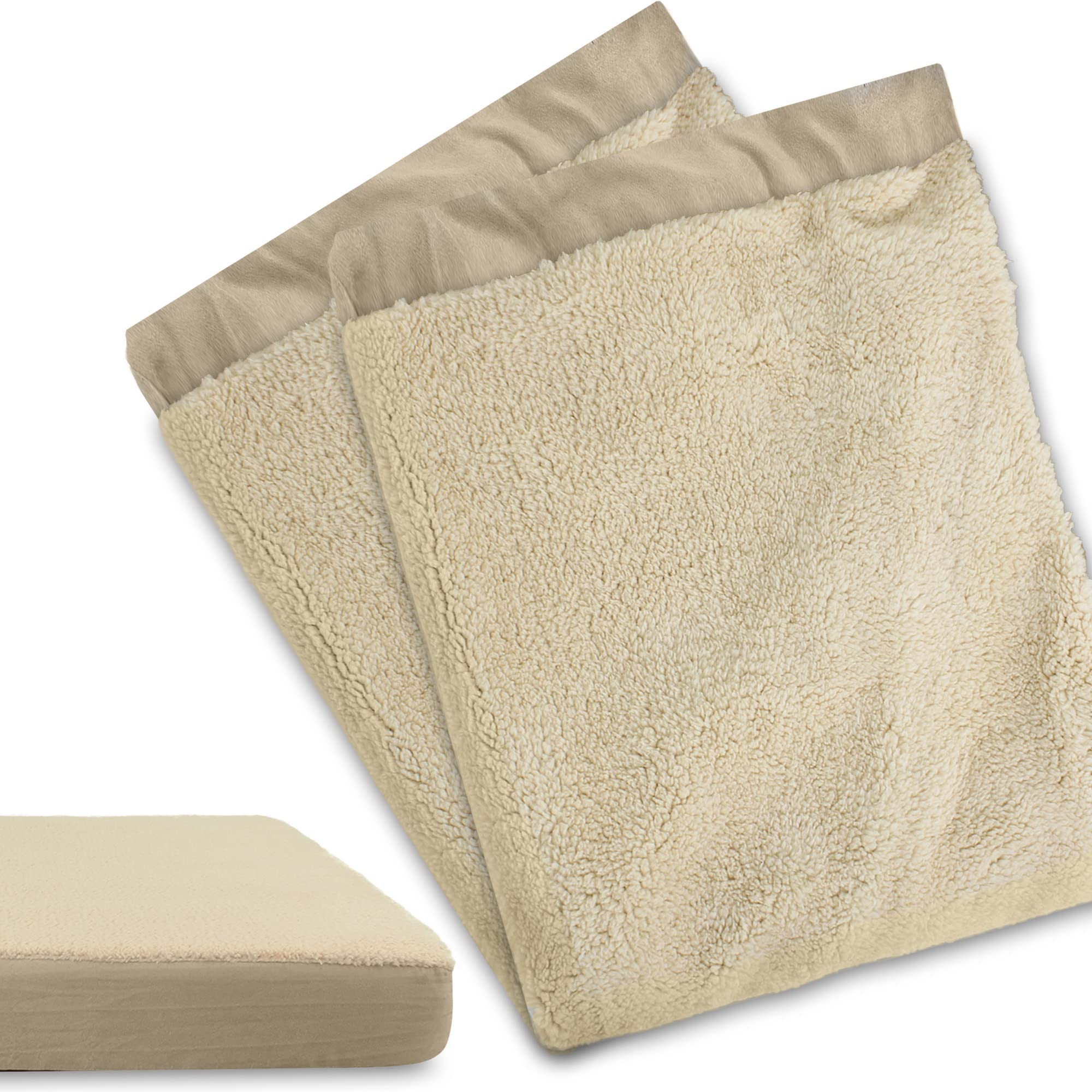 Universal Replacement Washable Large Dog Bed Cover - 36 x 28 x 4 inches - Compatible with Many Orthopedic Memory Foam Dog Bed