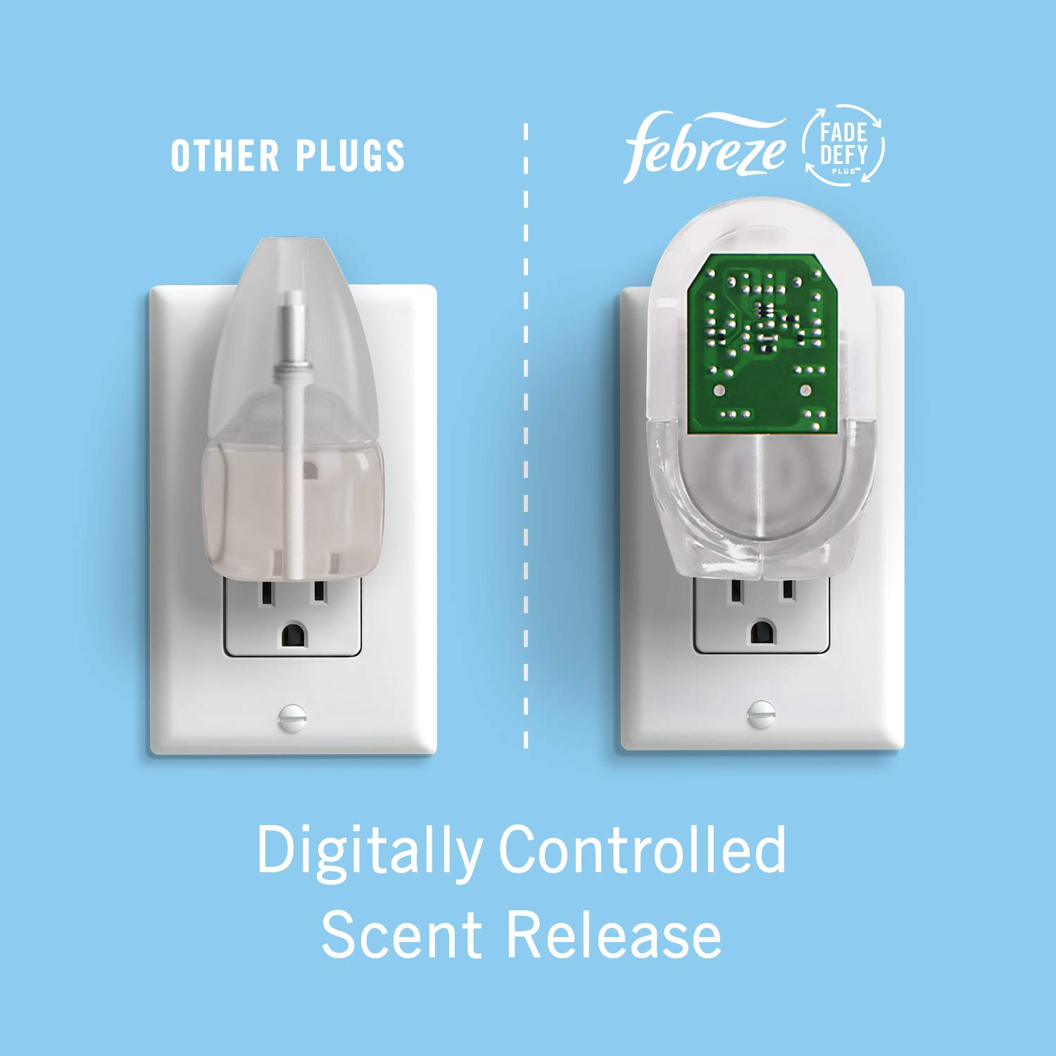 Febreze Plug in Air Fresheners, Heavy Duty Crisp Clean, Odor Fighter for Strong Odors, Scented Oil Refill (2 Count)