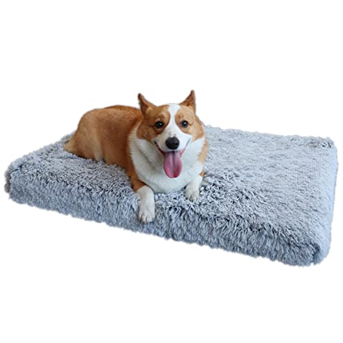scy Soft Plush Pet Sofa Bed, Square Kennel Fluffy Plush Cat Dog Sofa Mat Dog Mats for Sleeping and Anti Anxiety Plush Soft Fluffy Pet Beds Pet Supplies Pet Nest Cushion (Color : D, Size : 50405cm)