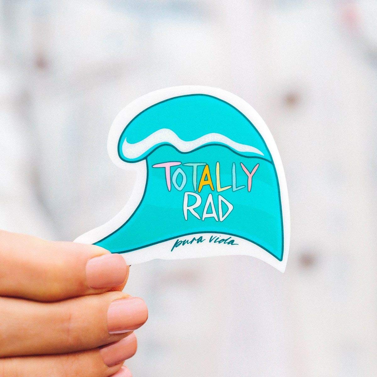 Pura Vida Surfer Girl Sticker Pack - Exclusive Colorful Design, Adhesive Accessories - 4 Pieces