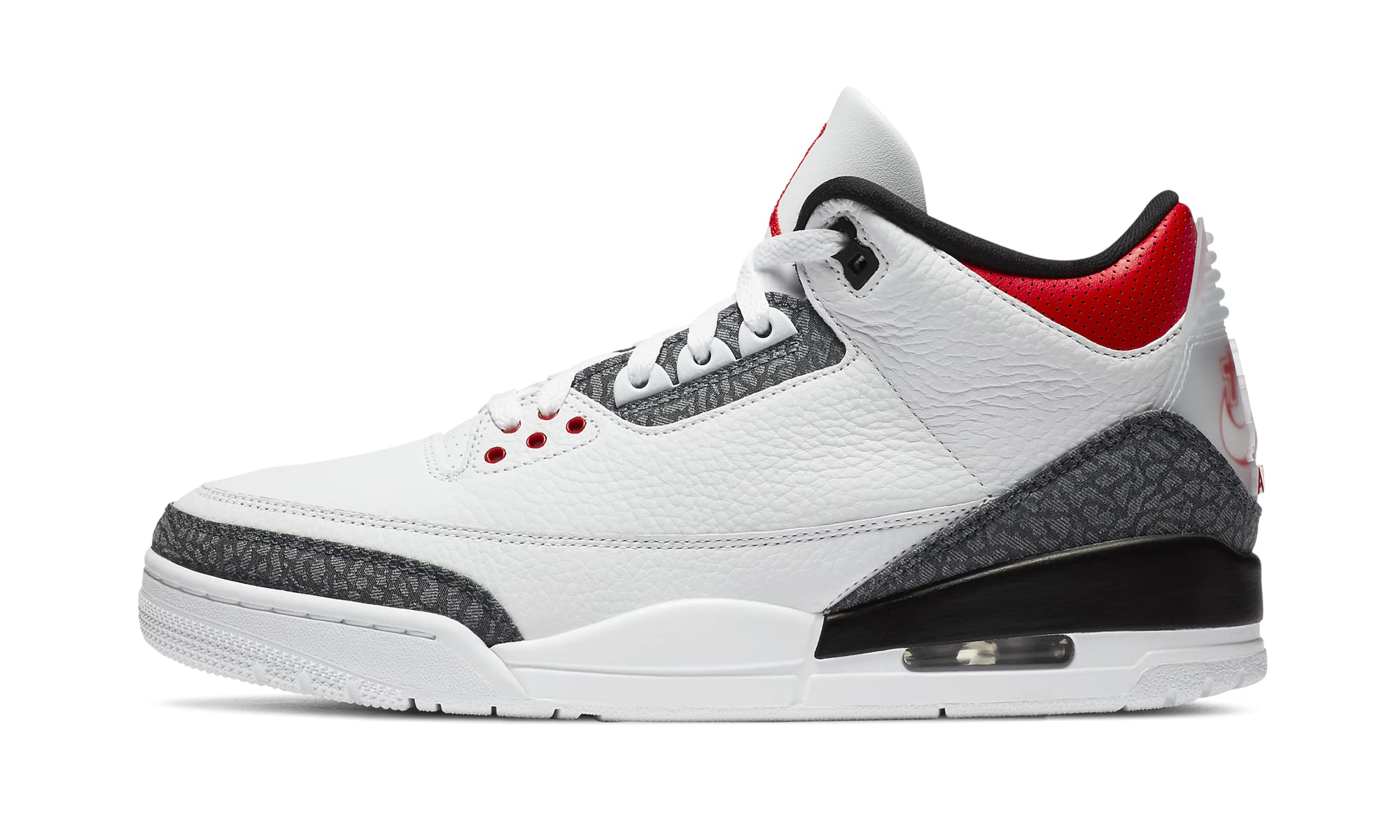 Nike Men's AIR JORDAN 3 RETRO SE-T Basketball Shoe, White Fire Red Black, 7 UK