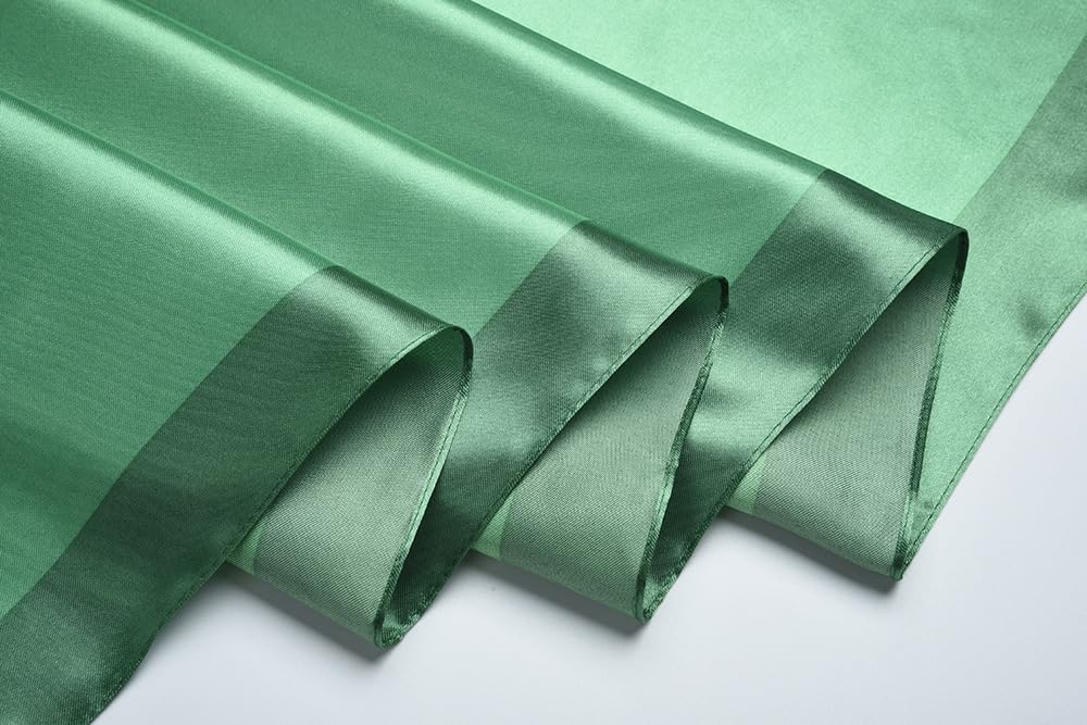 corciova 35 Silk Feeling Square Scarf Butterfly Dark Green Curly Headband Tie Sleeping at Night Fashion Bandana Headscarf
