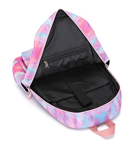 Swacort Backpacks Hot Pink Lightweight Backpack Women Casual Large Bookbag Canvas Daykpack Anti-Theft Durable Travel Backpack