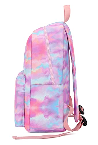 Swacort Backpacks Hot Pink Lightweight Backpack Women Casual Large Bookbag Canvas Daykpack Anti-Theft Durable Travel Backpack