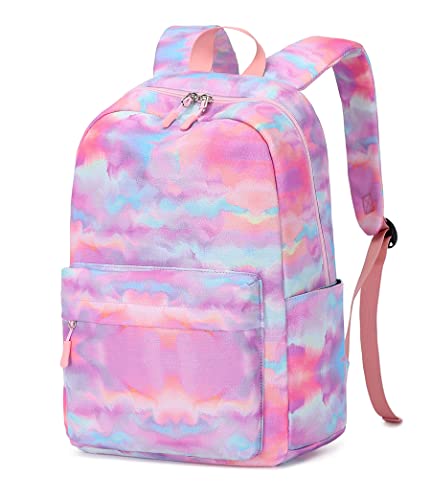 Swacort Backpacks Hot Pink Lightweight Backpack Women Casual Large Bookbag Canvas Daykpack Anti-Theft Durable Travel Backpack